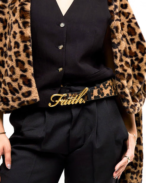 The Valentino Leopard Gold Faith Belt – FAITH BY LUIS