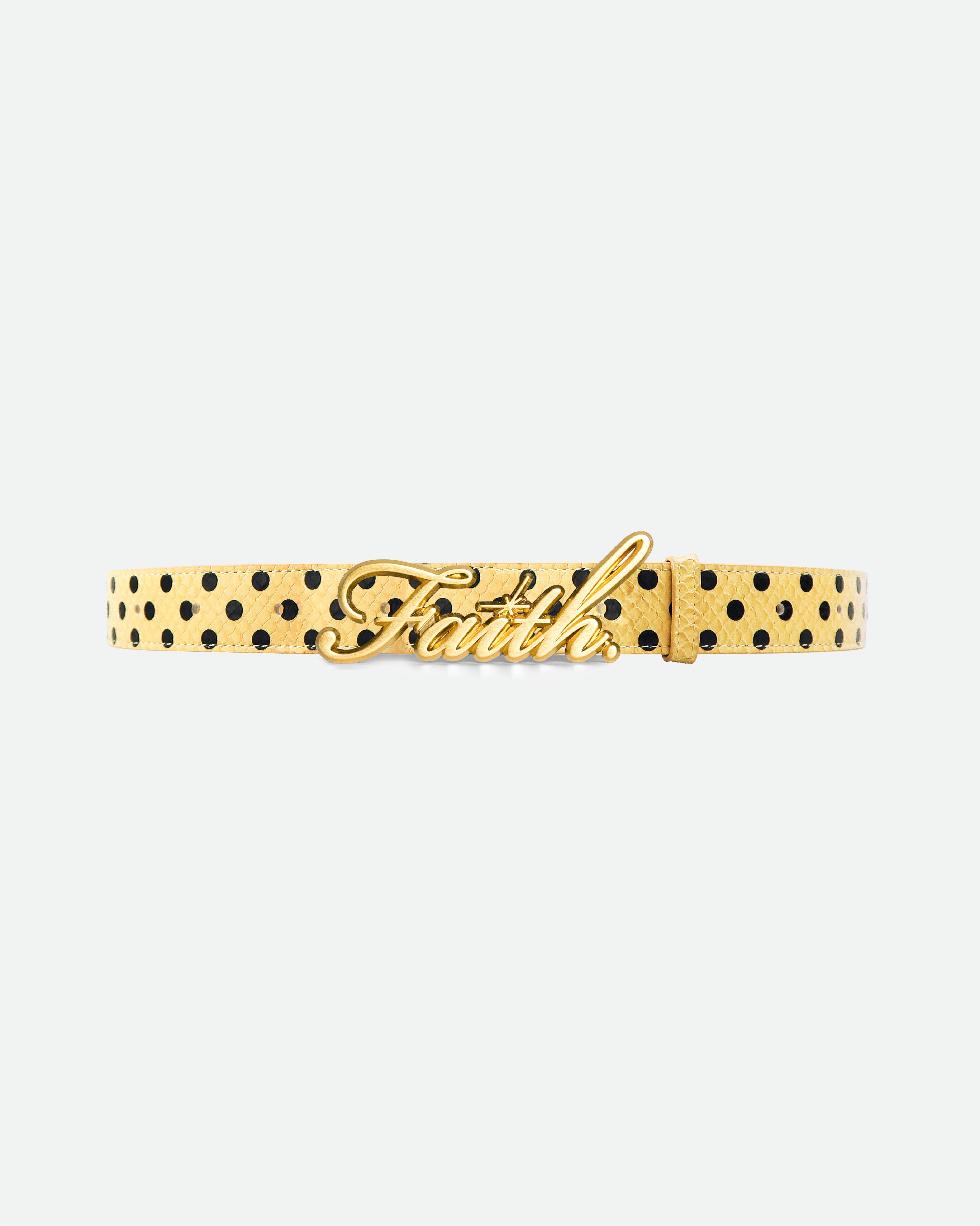Yellow Polka Dot Faith Belt – FAITH BY LUIS